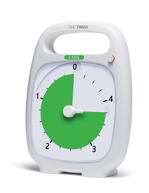 Time Timer® PLUS 5 Minutes White with Pause Feature - Robo Educational Toys